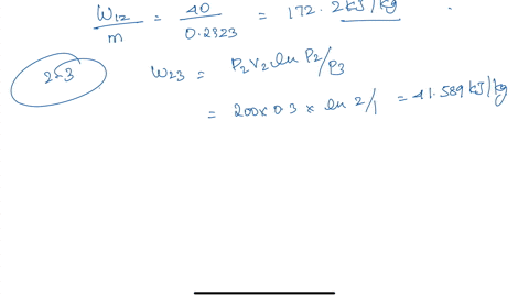 air contained in a piston cylinder assembly undergoes two processes in ...