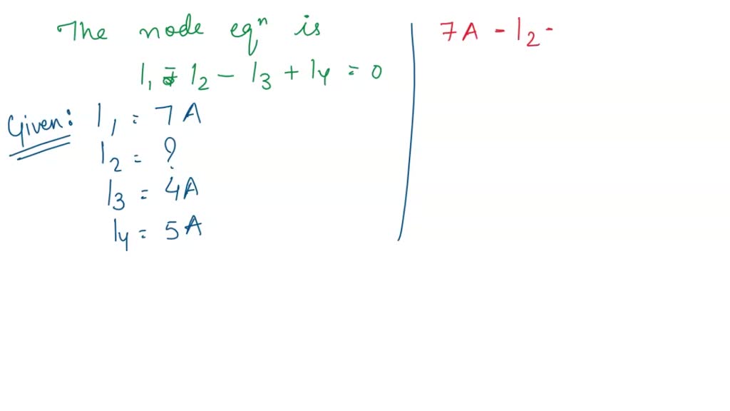 SOLVED: Write the node equation for the circuit in the figure. If I1 ...