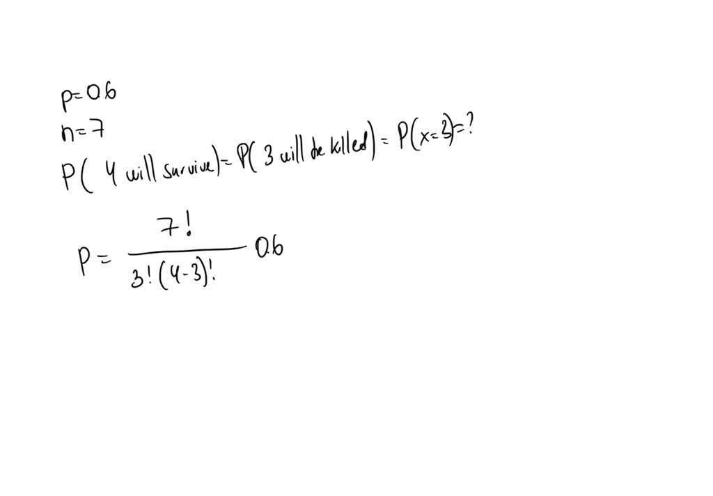 SOLVED: A certain insecticide kills 60% of all insects in laboratory ...