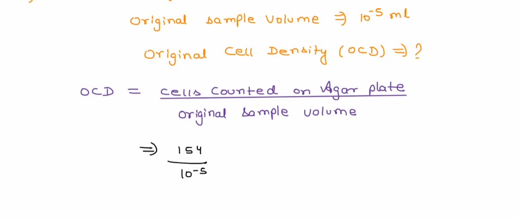 SOLVED: A nutrient agar plate labeled 10-6 ml produced 259 colonies ...