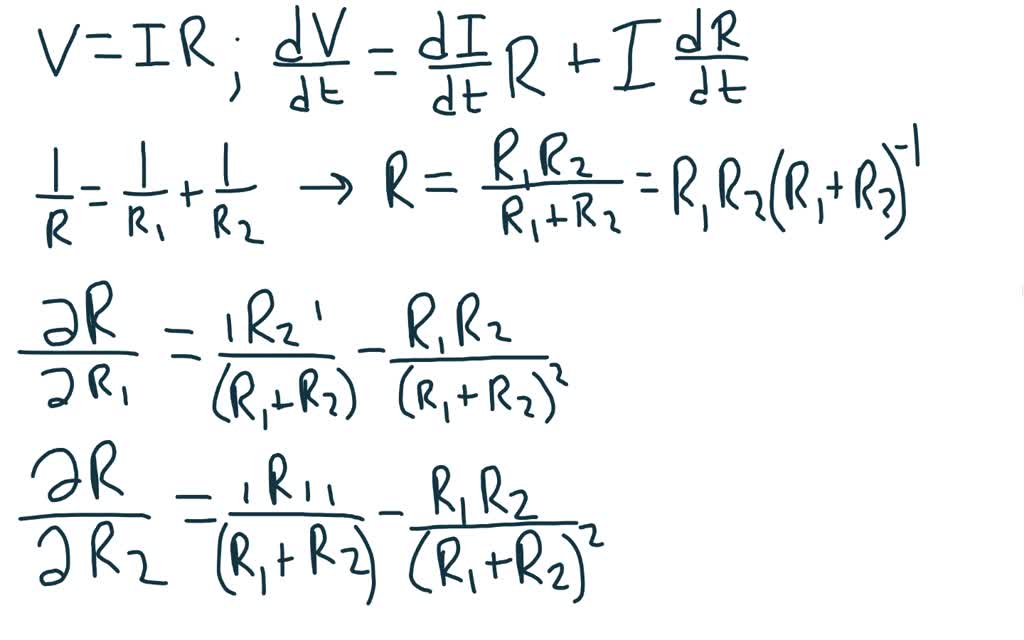 SOLVED: The voltage, V, (in volts) across a circuit is given by Ohm's law: V = IR, where I is ...