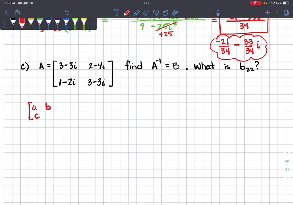 SOLVED: Simplify In(-17) What is the principal argument of z = 4 -7i ...