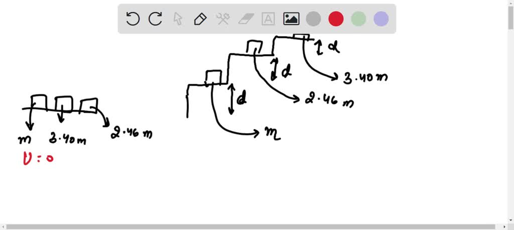 SOLVED: Three different objects, all with different masses; are initially at rest at the bottom ...
