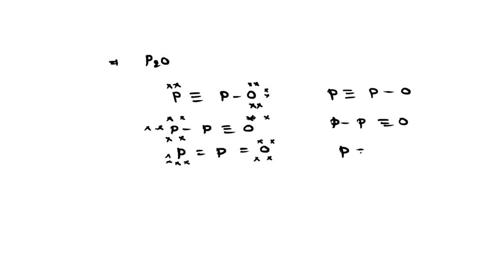 SOLVED: Draw the 3 resonance structures of P2O . Circle the most ...