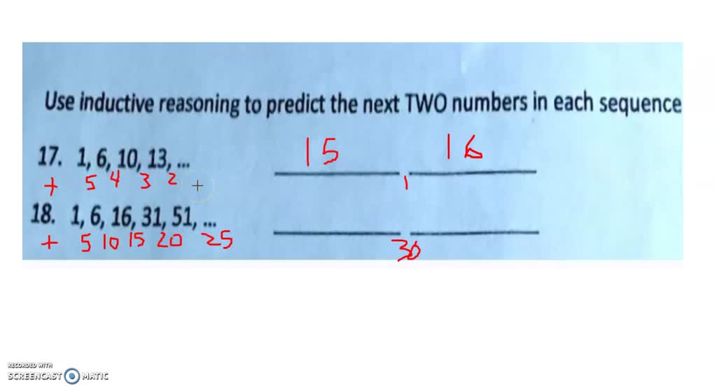 Solved Determine The Most Probable Next Term In The List Of Numbers