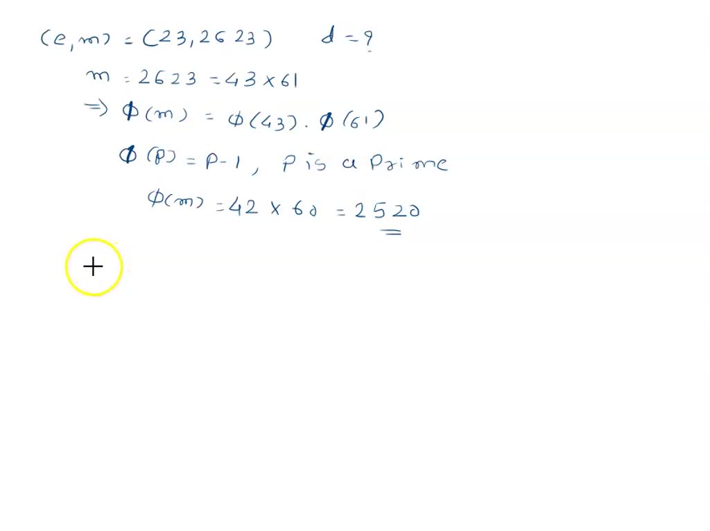 Solved Using The Rsa Encryption Algorithm Pick P11 And Q7 Find A Set Of Encryption 2044