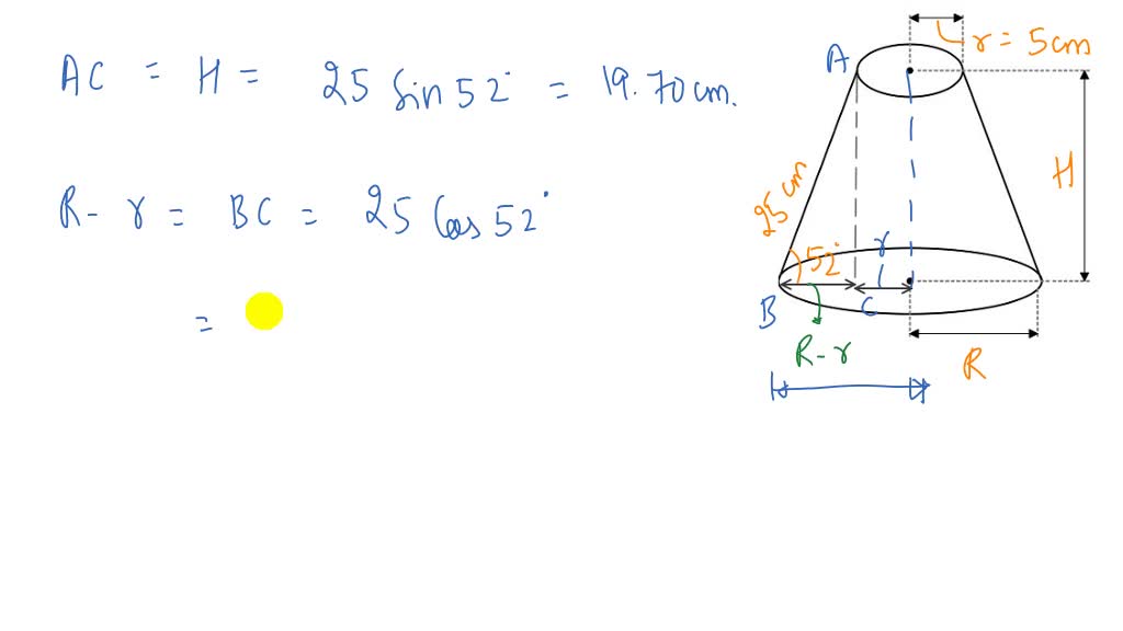 SOLVED: The slant height of the frustum of a right circular cone makes ...