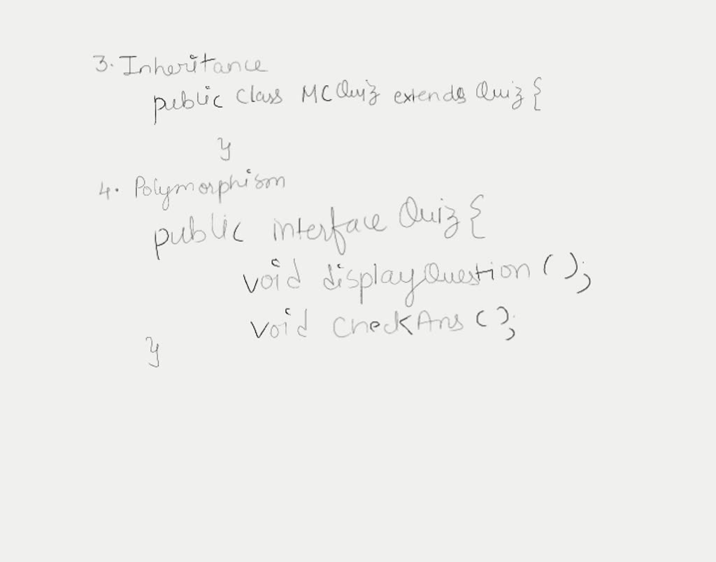 SOLVED Describe How You Would Develop Object oriented Features Of Java 