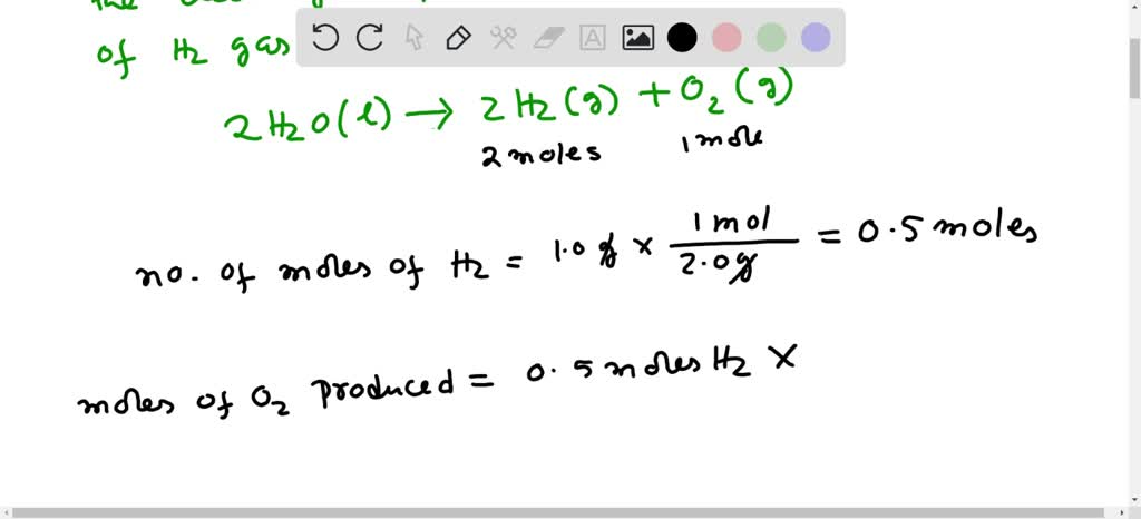 SOLVED: Passing an electric current through a sample of water (H2O) can ...