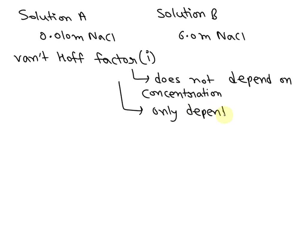 SOLVED: Consider two aqueous solutions of NaCl at the same temperature ...