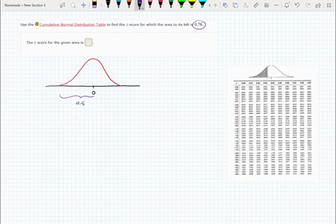 Example Find the z-score that corresponds to a...
