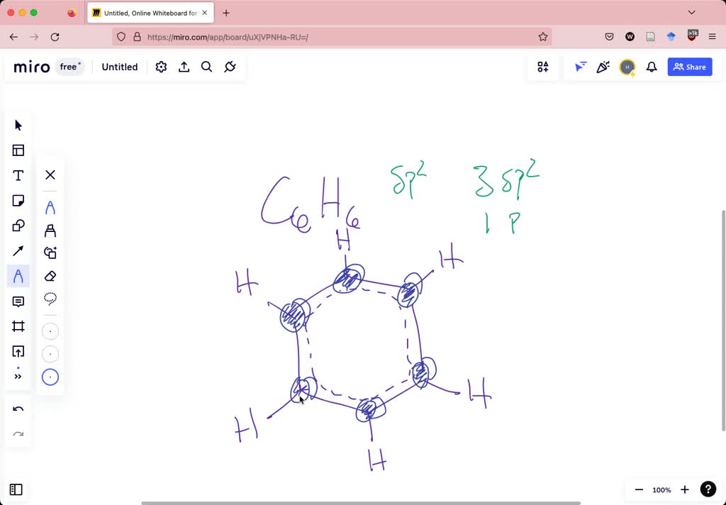 SOLVED: In benzene (C6H6), how many electrons are involved in pi ...