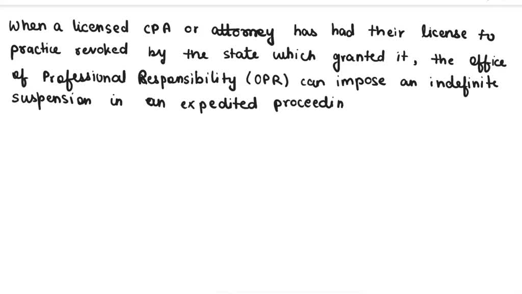 SOLVED: If you are penalized with disbarment by the IRS you permanently ...