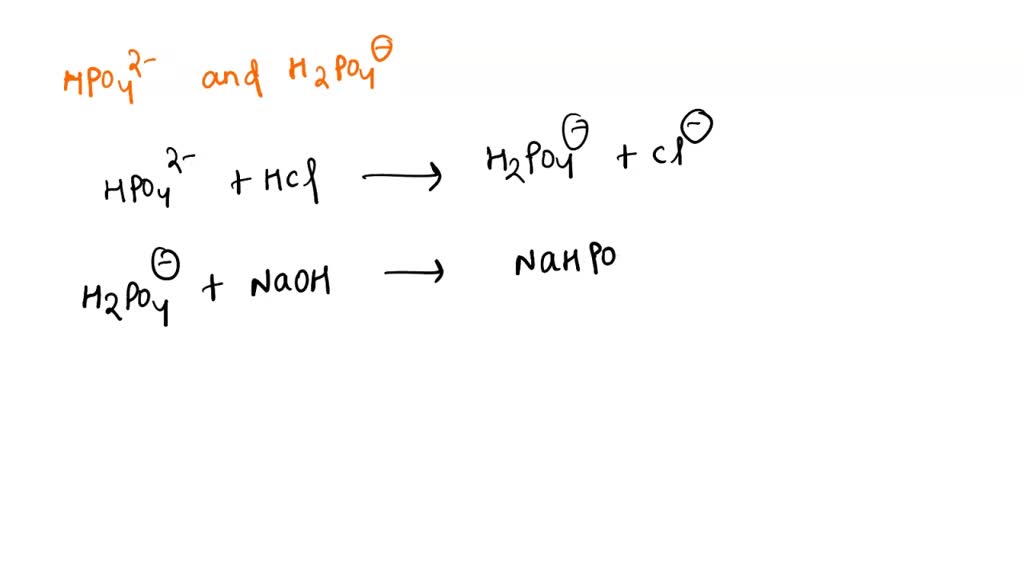 SOLVED: Describe the mechanism of the hydrophosphate buffer system action. Calculate the pH of ...