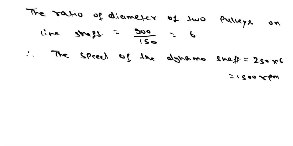 SOLVED: An engine running at 150 r.p.m. drives a line shaft by means of ...