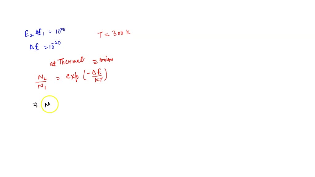 SOLVED: The relative population of atoms in two energy levels E1 and Ez ...