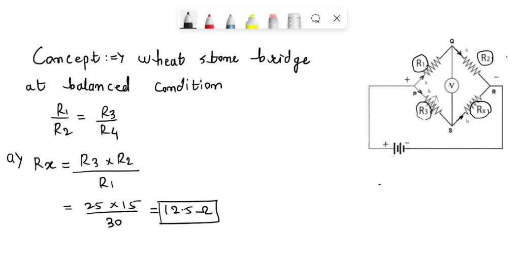 SOLVED: Consider using a Wheatstone bridge having R1 = 30 Î© and R2 ...