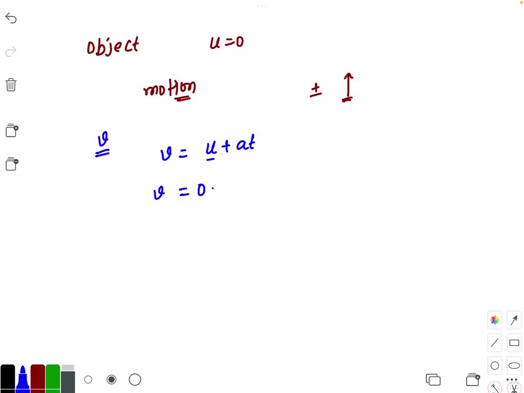 An object is dropped from rest: Which of the five following graphs ...