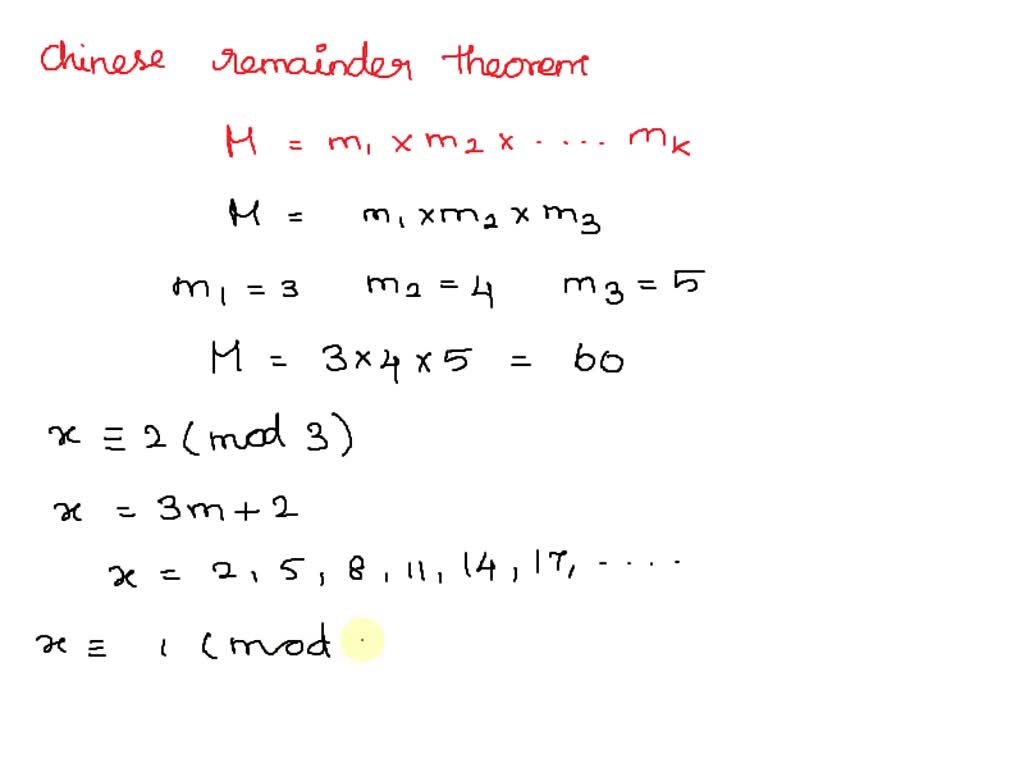 SOLVED: For each of the two congruences 30x ≡ 75 mod 102 and 39x ≡ 77 ...