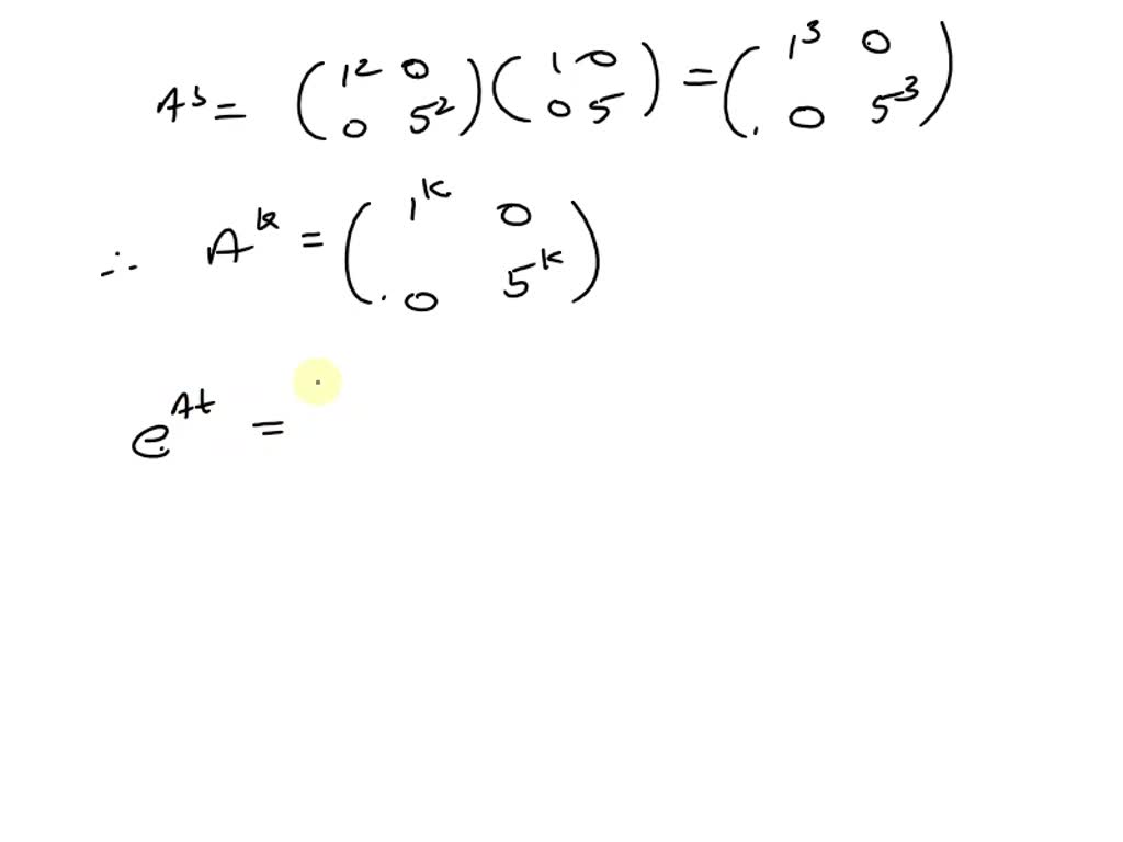 SOLVED: Use the definition of the matrix exponential (given in (3) of ...