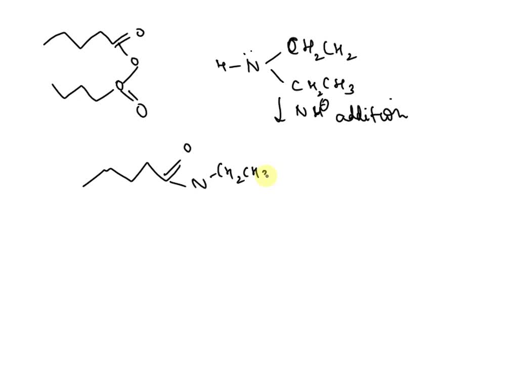 Be sure to answer all parts. Draw the products formed when pentanoic ...