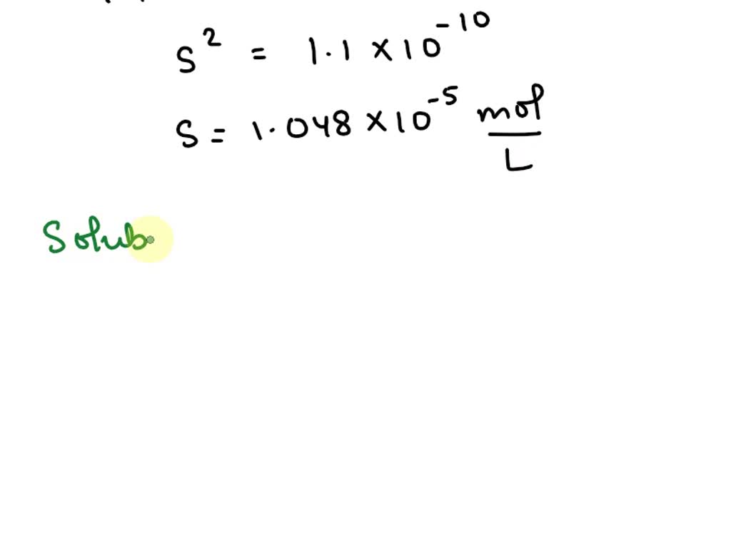 SOLVED: The Ksp for BaSO4 is 1.1x10^-10 at 25 Â°C. Calculate the solubility of barium sulfate in ...