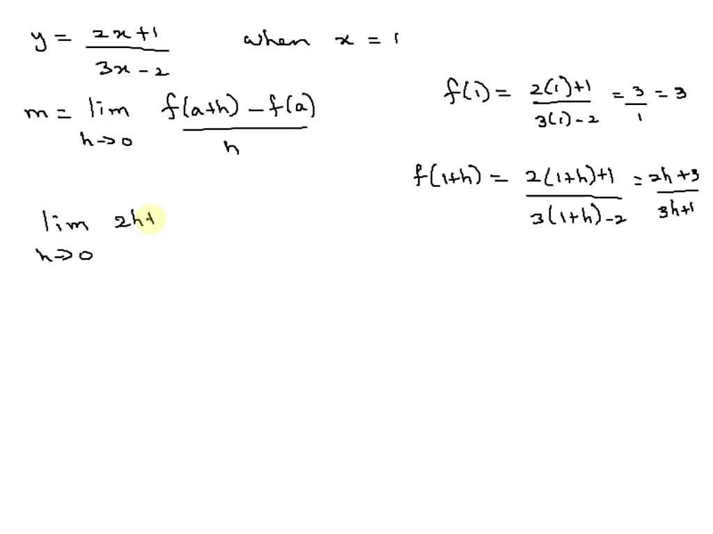 SOLVED: show steps and formula 1. Find the slope of the tangent line to ... SOLVED: show steps and formula 1. Find the slope of the tangent line to ...