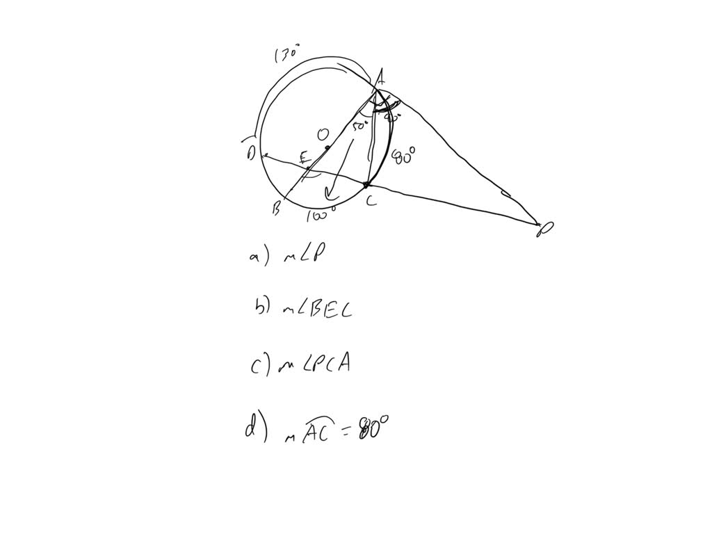 SOLVED: In the accompanying diagram, PA is tangent to circle O at A, chord AC and secant PCED ...