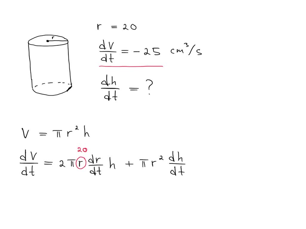 SOLVED: A cylindrical tank standing upright (with the circular base on ...