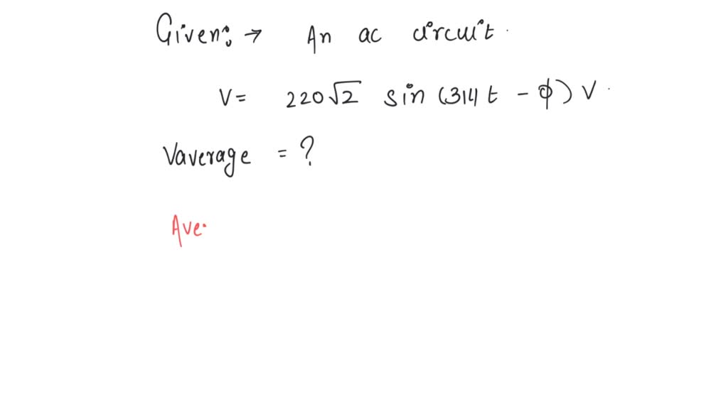 SOLVED: If the voltage in an ac circuit is represented by the equation ...