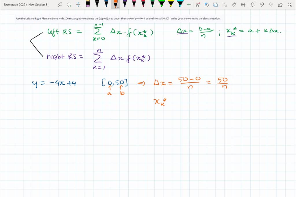 SOLVED: Use the Left and Right Riemann Sums with 100 rectangles to estimate the (signed) area ...