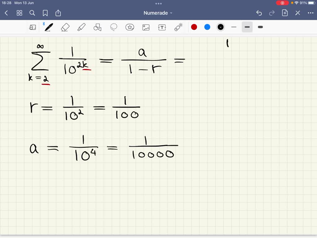 Solved Write The Given Decimal As An Infinite Series Then Find The Sum Of The Series And