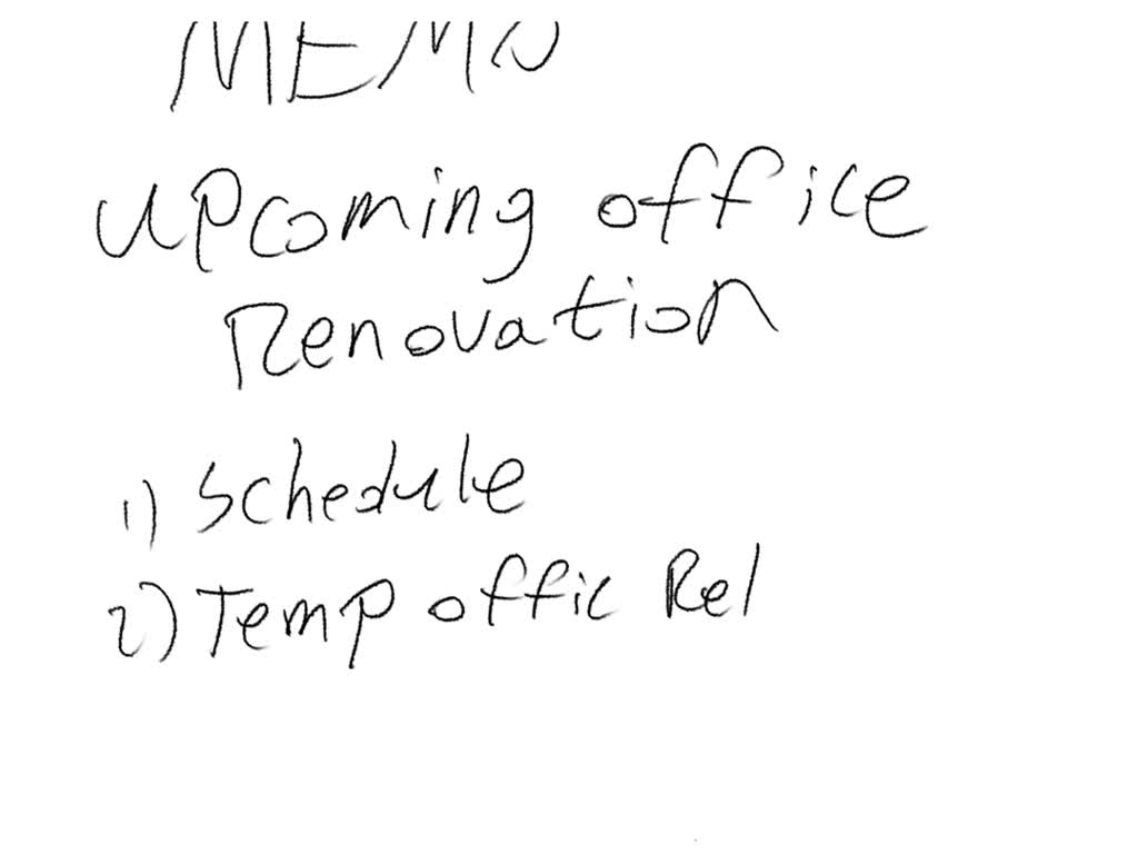 SOLVED: Create a memo to distribute company-wide about an upcoming ...