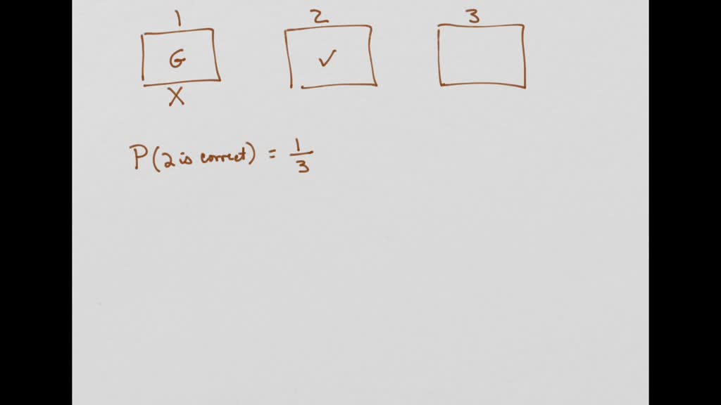 SOLVED: Assume that a room is equipped with three doors. Behind two are ...