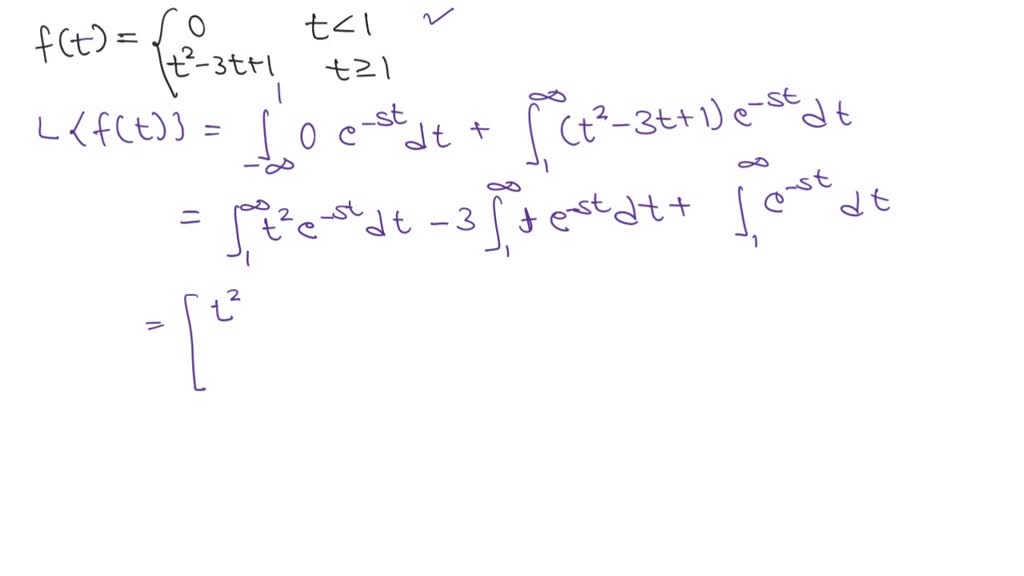 SOLVED: Problem 4. Use TWO methods to find the Laplace transform of f(t): t