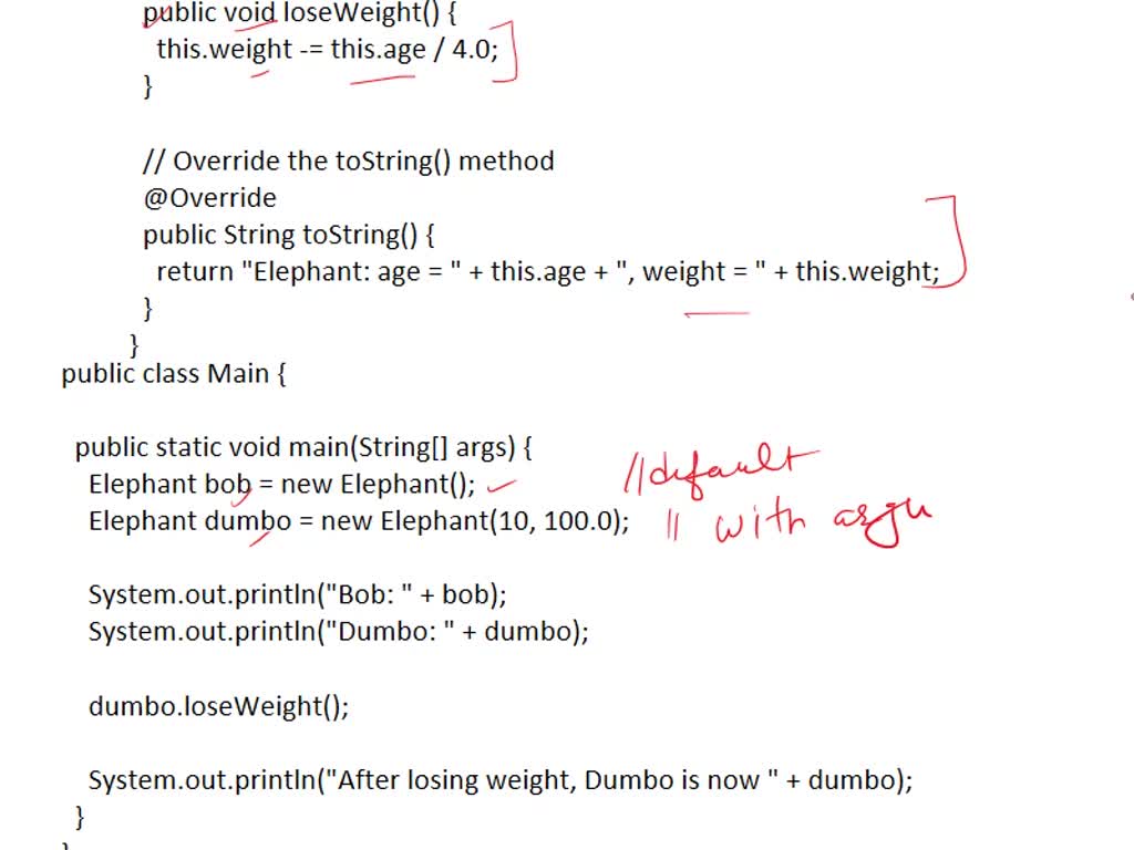 Solved Exercise 2 Designing The Elephant Class In Java Design A Class Named Elephant That