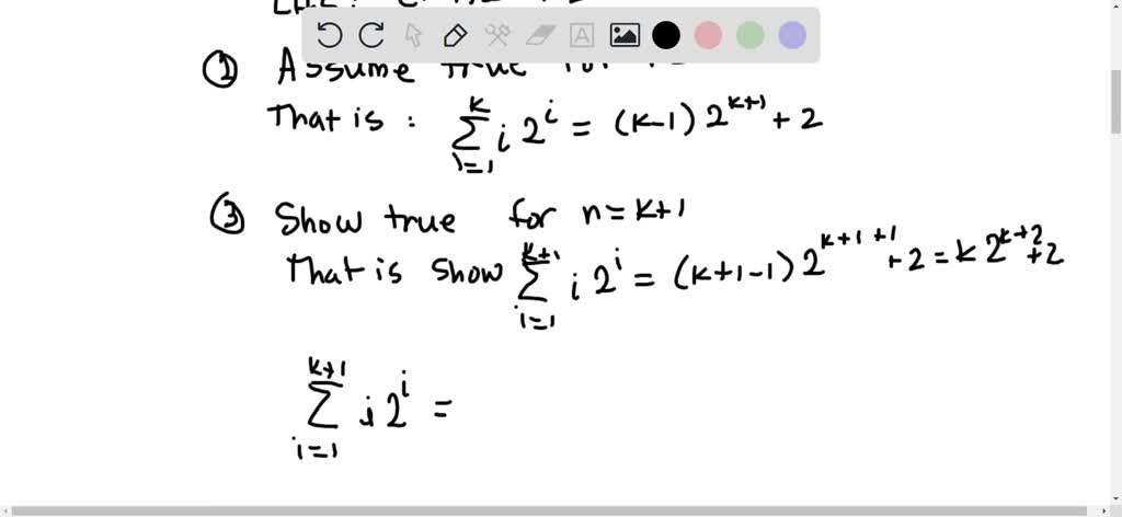 SOLVED: 1. Use mathematical induction to prove the following: Di=1i(i+1 ...