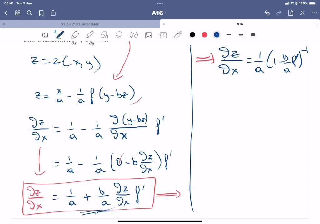 Solved Let F Be Differentiable Function Of One Variable And Let And B