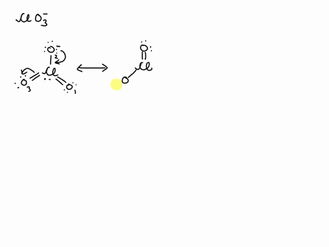 Draw three resonance structures for the chlorate ion (ClO3^-). Show ...