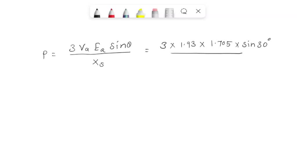 Solved The Synchronous Reactance Of A Generator Is 1 0 Per Unit And