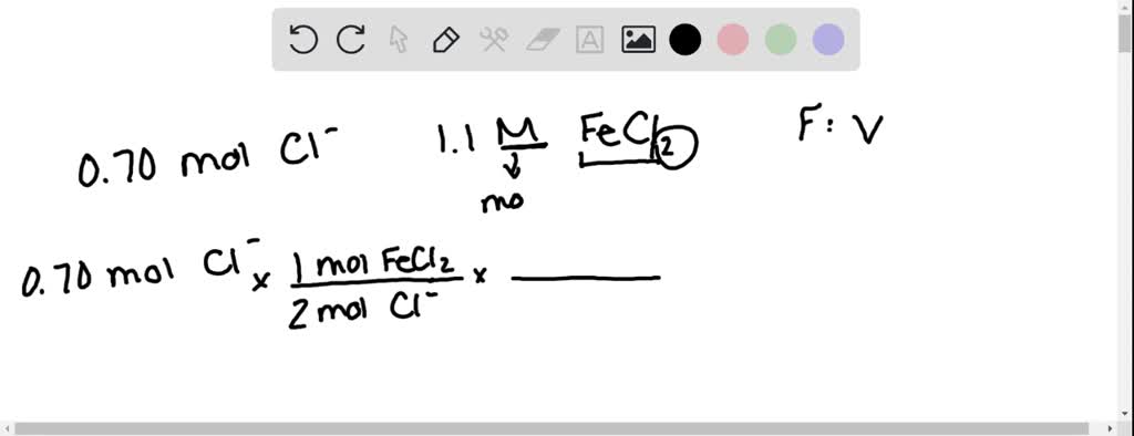 SOLVED: What volume (in L) of 1.1 M FeCl3 would be required to obtain 0 ...