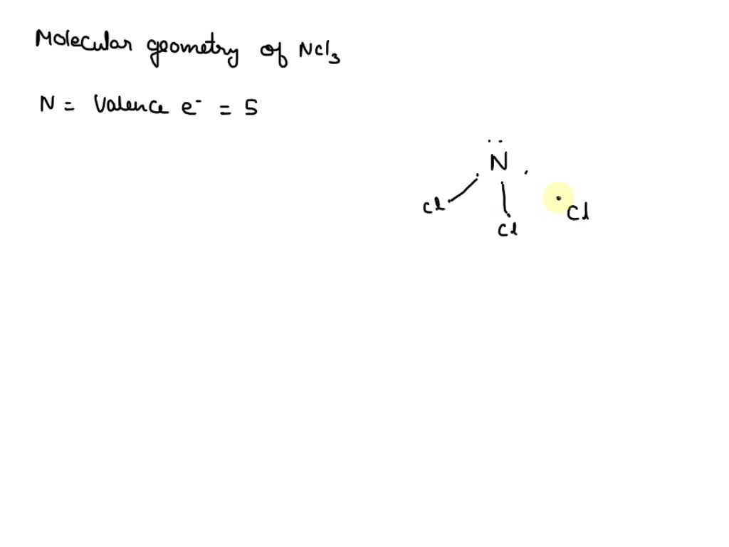 SOLVED: What is the molecular geometry of NCI3? trigonal pyramidal ...