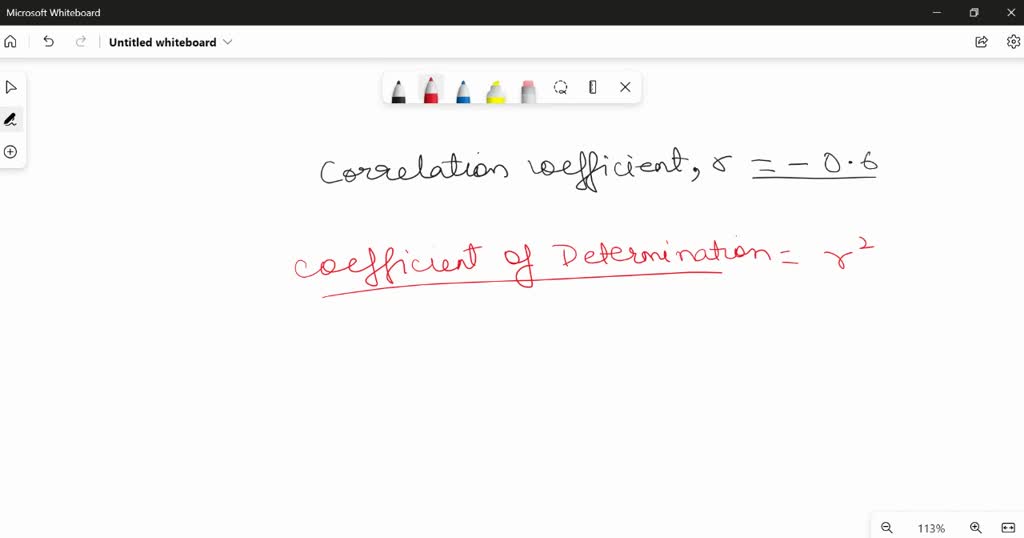 SOLVED: The correlation between two variables x and y is -0.6. If we used a regression line to ...