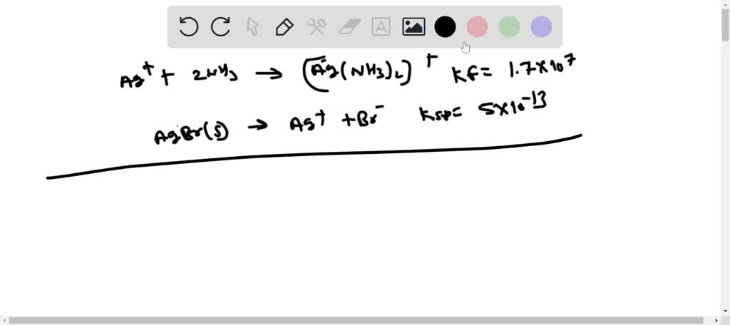 SOLVED: Solid silver bromide, AgBr, can be dissolved by adding ...
