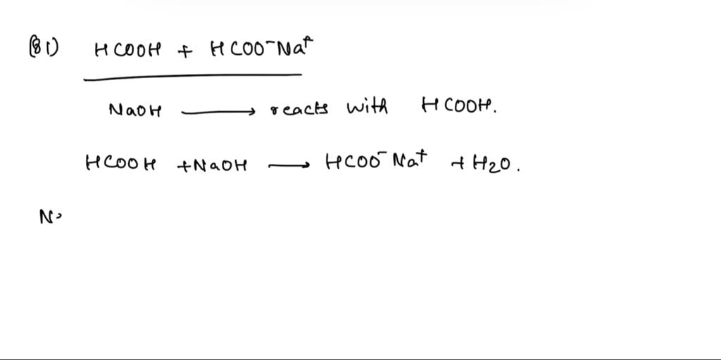 SOLVED: 81. Suppose a buffer solution is made from formic acid, HCHO2, and sodium formate ...
