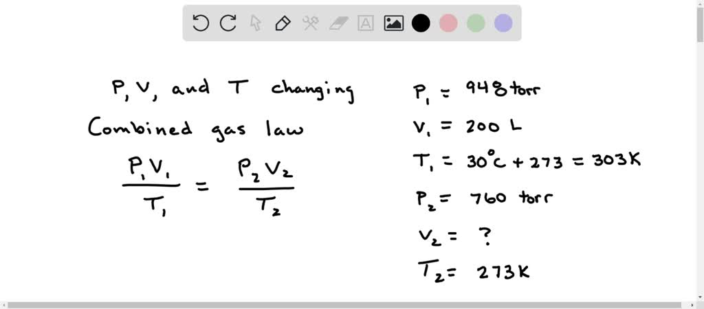 A sample of Helium occupies 200 L at 30ÂºC under a pressure of 948 torr ...