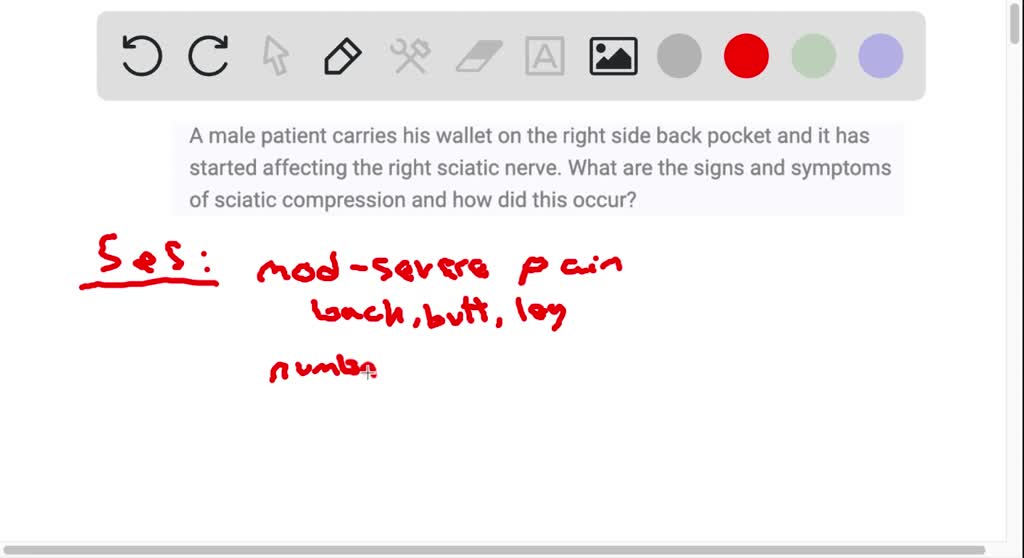SOLVED: A male patient carries his wallet on the right side back pocket ...
