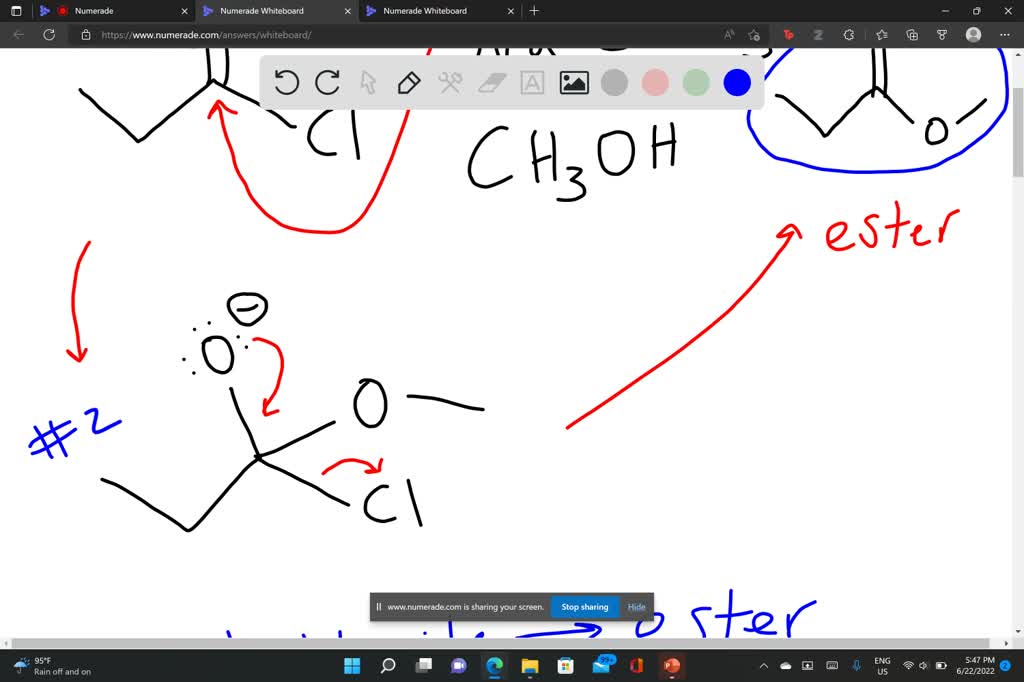 SOLVED: full mechanism of propionyl chloride in sodium methoxide and ...