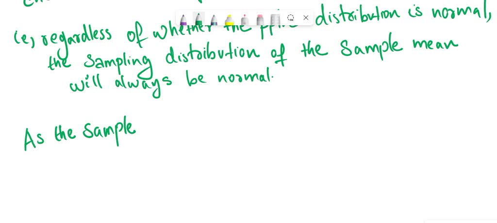 Solved Problem 7 23 Why Does The Sampling Distribution Of The Mean