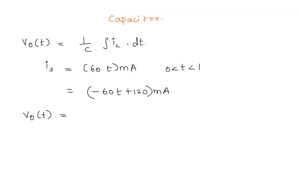 SOLVED: Assuming that the capacitors are initially uncharged, find vo(t) in the circuit ofFig. 6.62.
